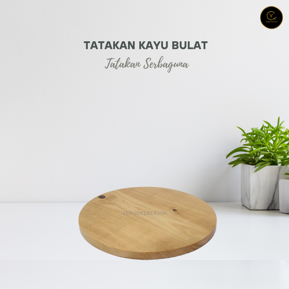 Jual TATAKAN KAYU - ROUND WOODEN COASTER - TATAKAN KAYU BULAT | Shopee ...