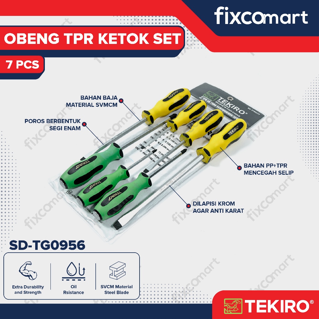 Jual Tekiro Obeng Tpr Ketok Set 7 Pcs / Obeng Pukul Set | Shopee Indonesia