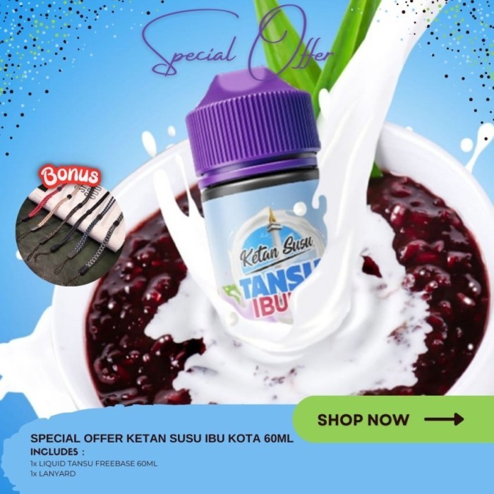 Jual LIQUID TANSU IBUKOTA 60ML KETAN SUSU 3MG | Shopee Indonesia