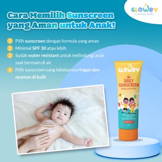 Jual (Glowby) Daily Sunscreen Wajah dan Badan spf 50 untuk Bayi dan ...