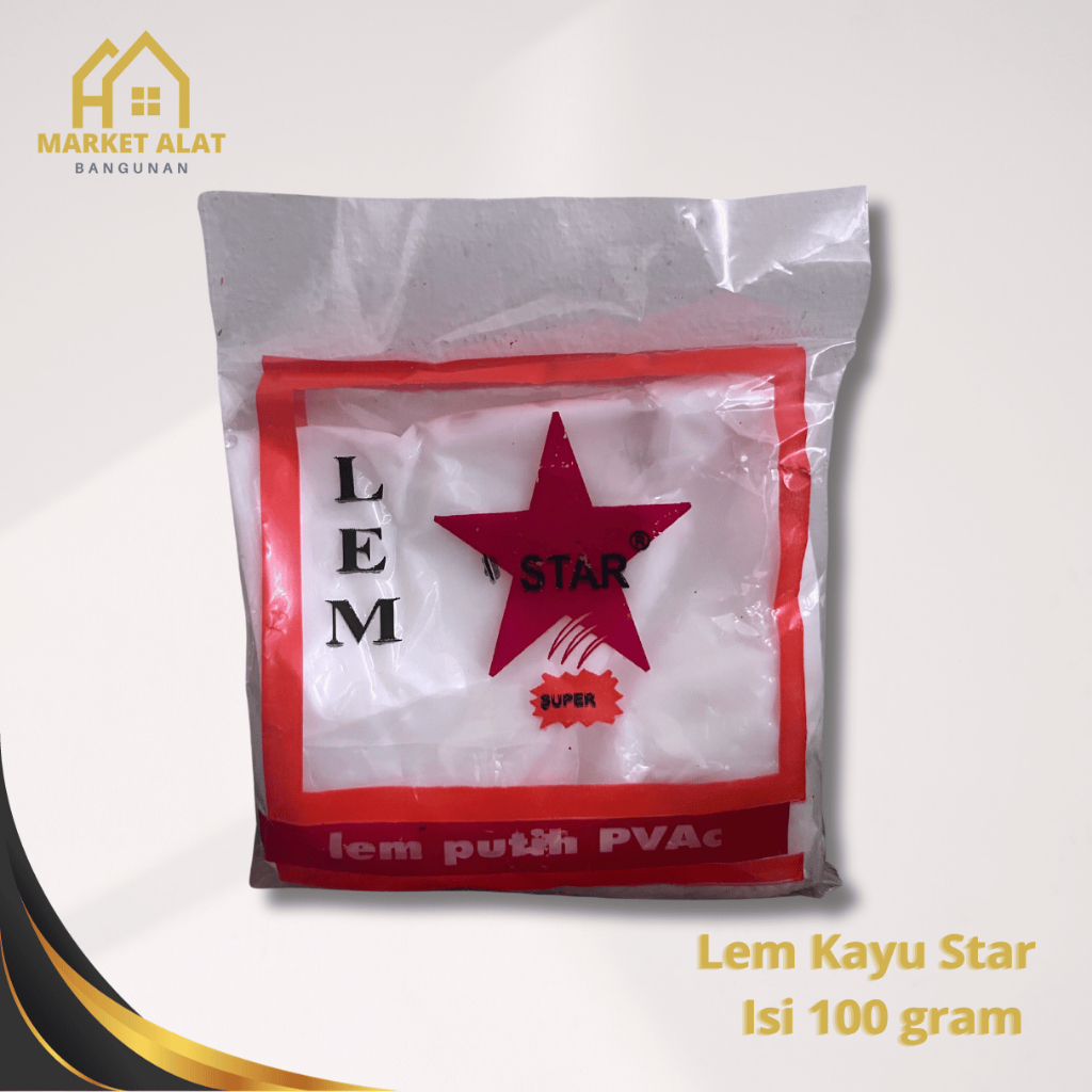 Jual Lem PVAc Kayu 100 Gram Merk Star / Lem Putih | Shopee Indonesia