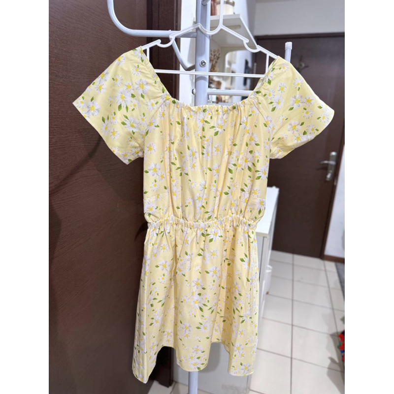 Jual yellow flower dress / daisy dress kuning | Shopee Indonesia