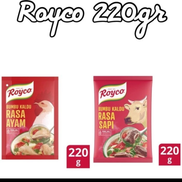 Jual Royco Kaldu Bubuk 220 gr / Royco Kaldu / Kaldu Sapi Ayam / Kaldu ...