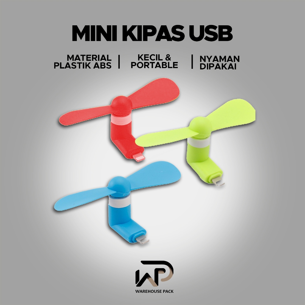Jual Kipas Angin USB Flexible | Kipas Portable | Type C | Iphone | USB ...