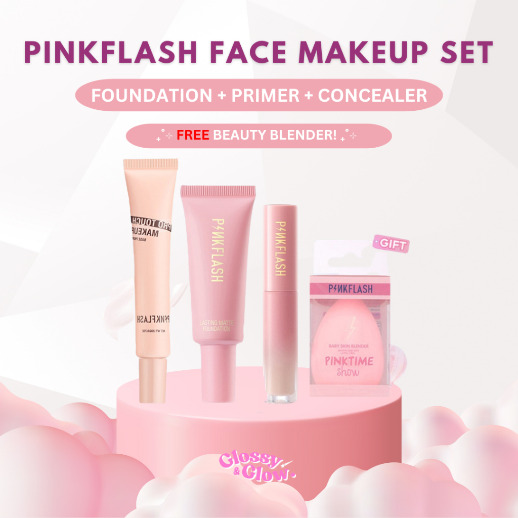 Jual PINKFLASH Face Makeup Set Matte Primer + Foundation + Concealer ...