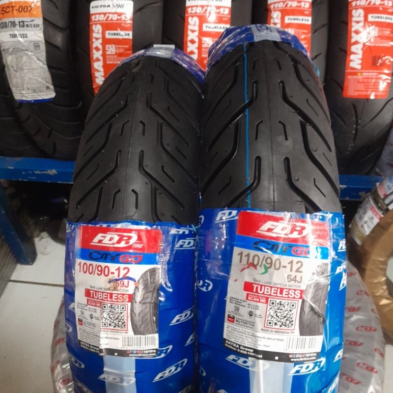 Jual Ban FDR City Go Tubeless 100/90-12,110/90-12 Tubeless Ban Freego ...