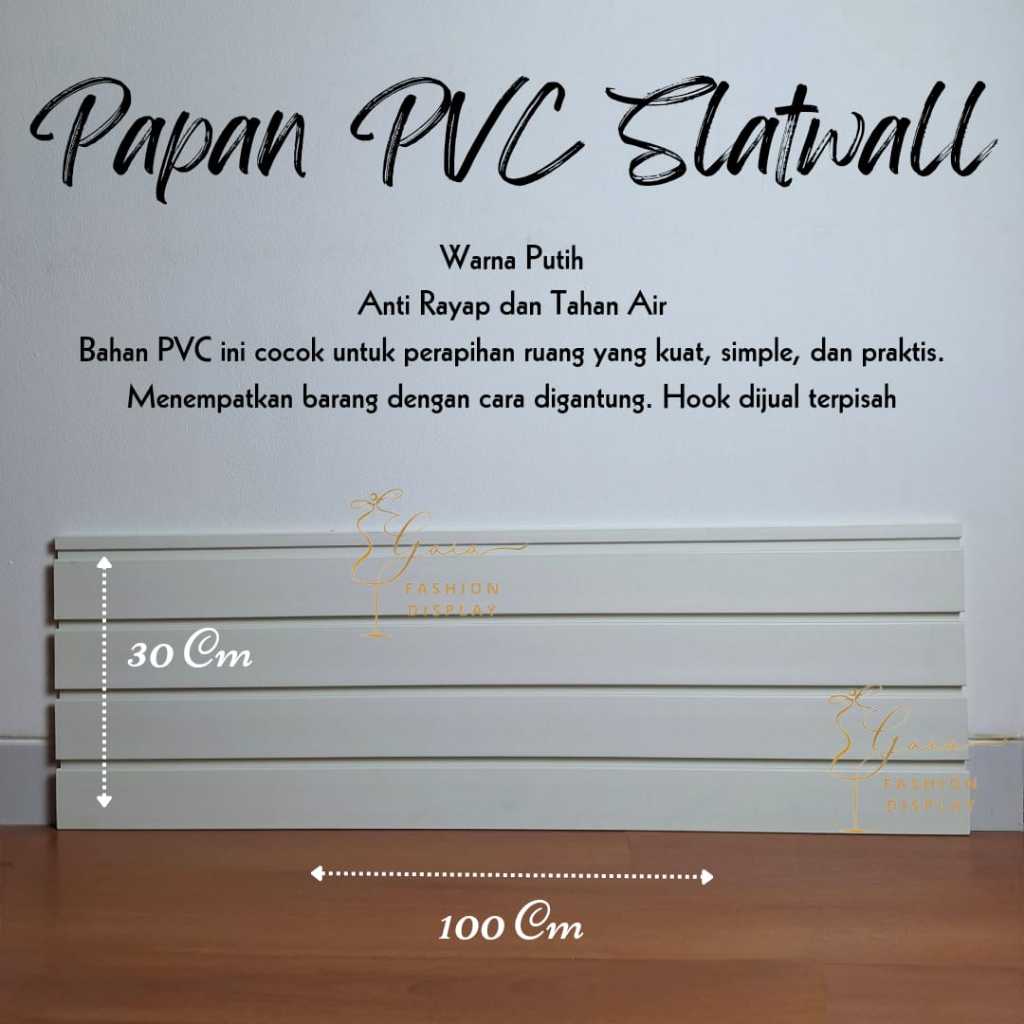 Jual Wallpanel Display Dinding Panel Bahan PVC Panel Display Papan Slat ...
