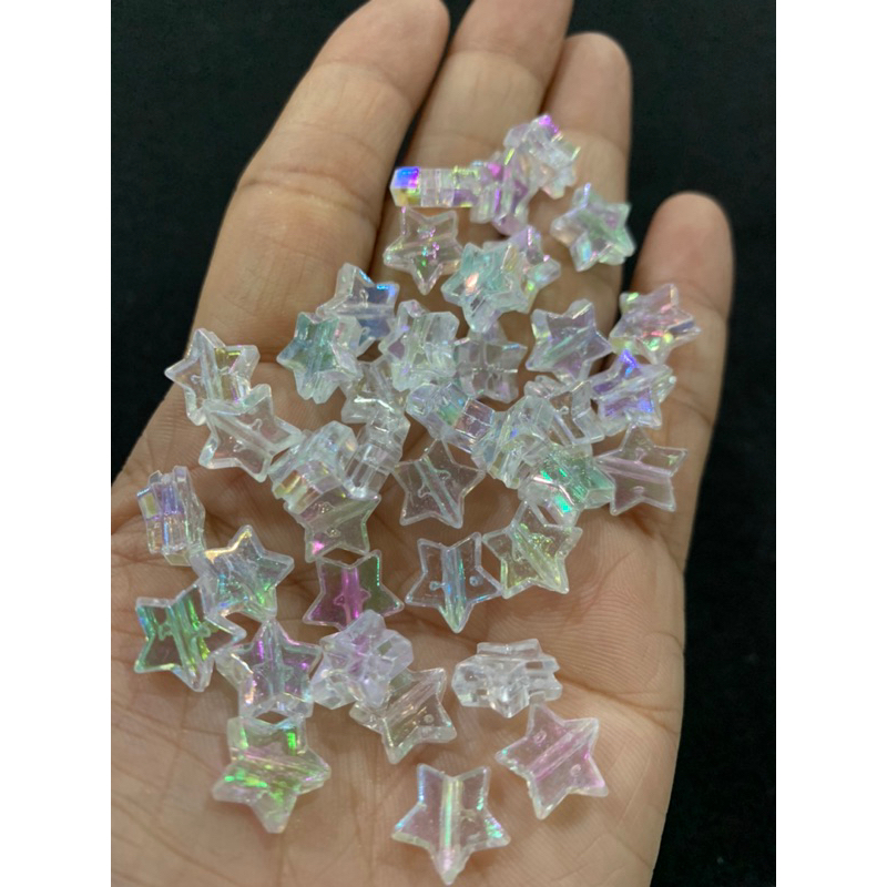 Jual (per pack 10grm)Manik manik / Manik bentuk bintang / mote bintang ...