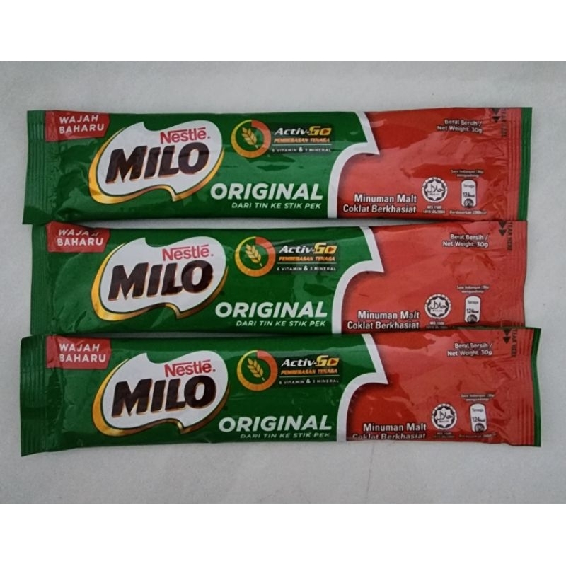 Jual 1 Sacet Milo 3in1, Milo Original, Milo Less Sugar, Milo Cereal ...