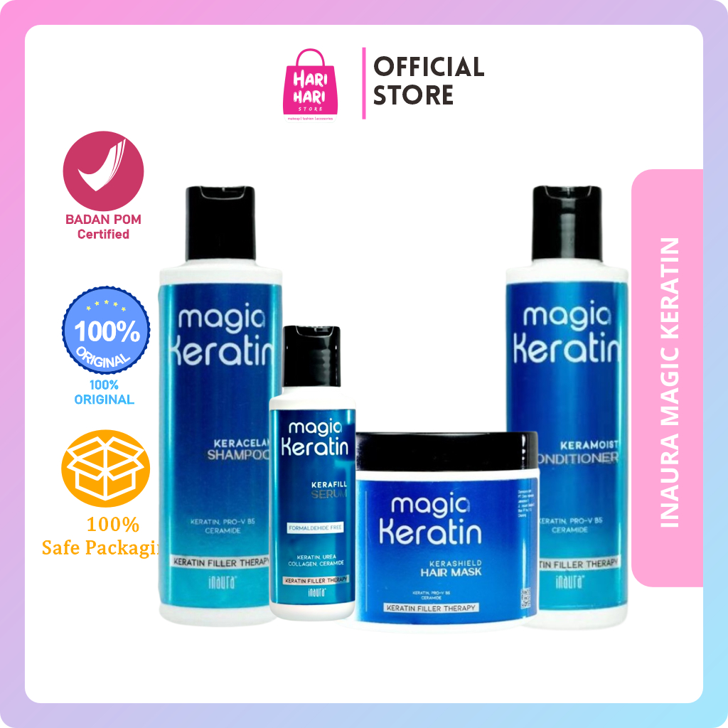 Jual INAURA Magic Keratin Shampoo | Conditioner | Serum | Masker Hair ...