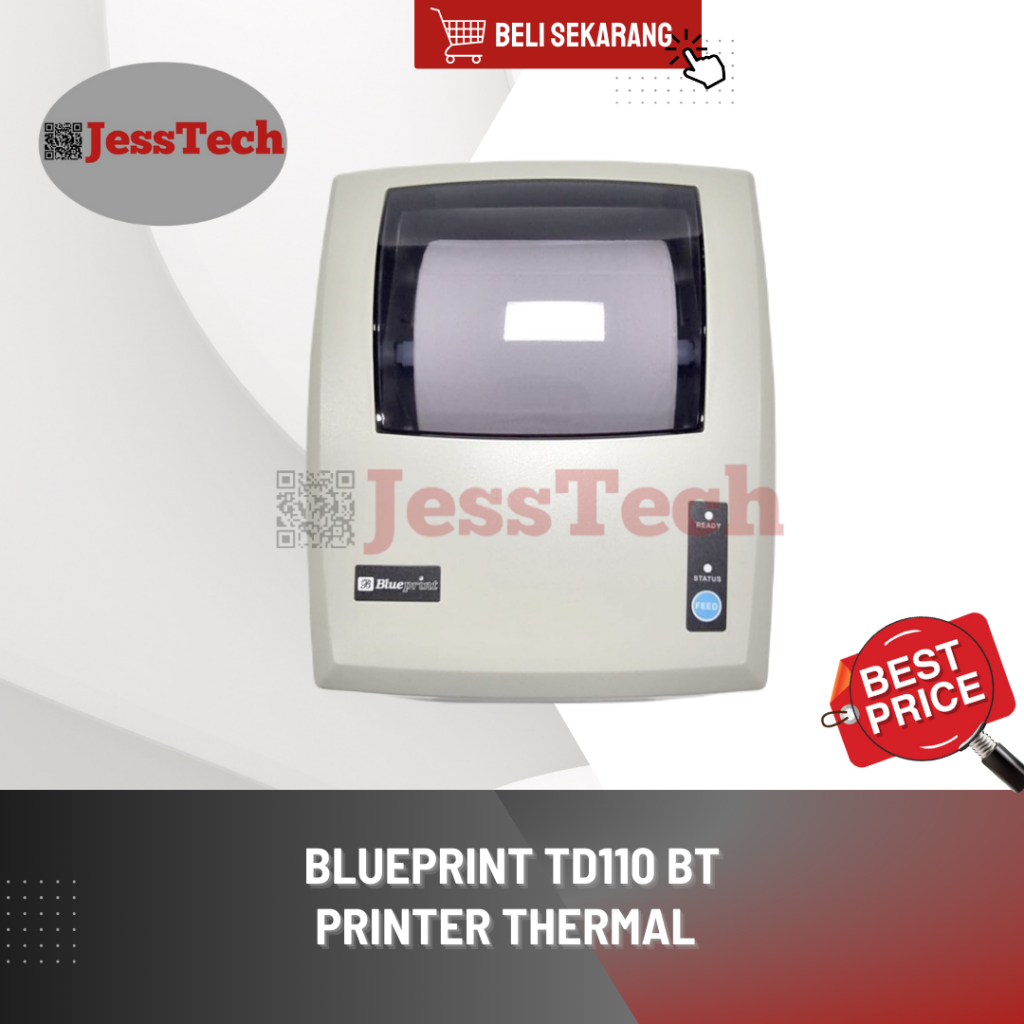 Jual Printer Barcode Thermal Label Resi A6 BLUEPRINT TD110BT USB + BLUETOTH | Shopee Indonesia