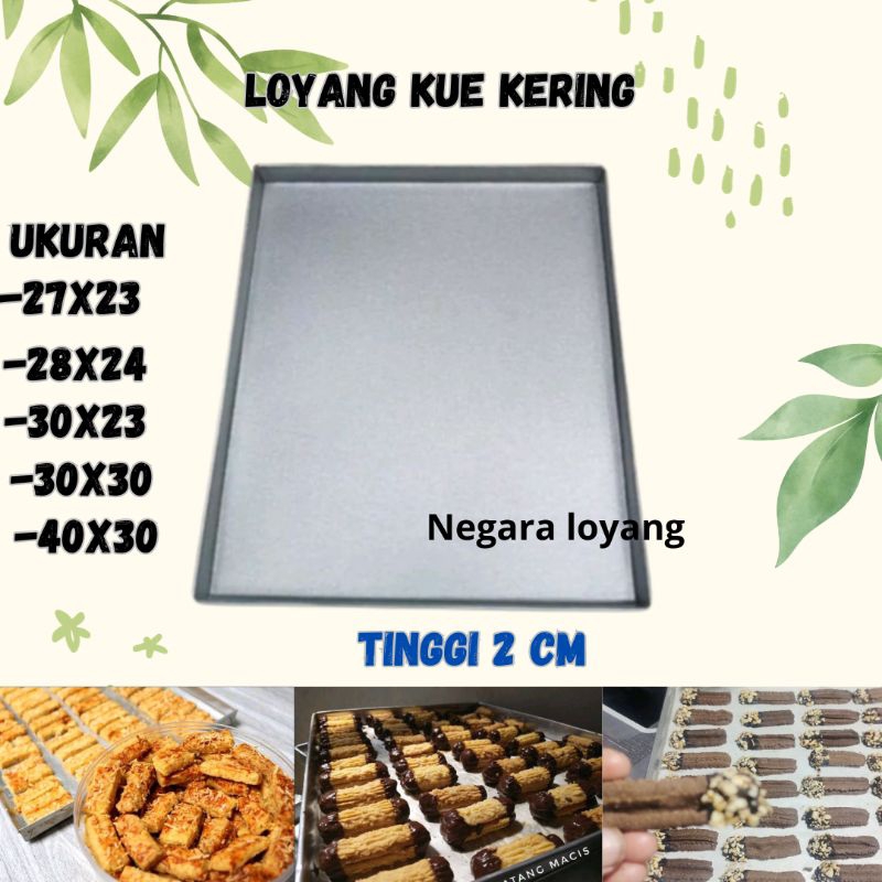 Jual Promo loyang kue kering berbagai ukuran bahan galvalum tebal ...
