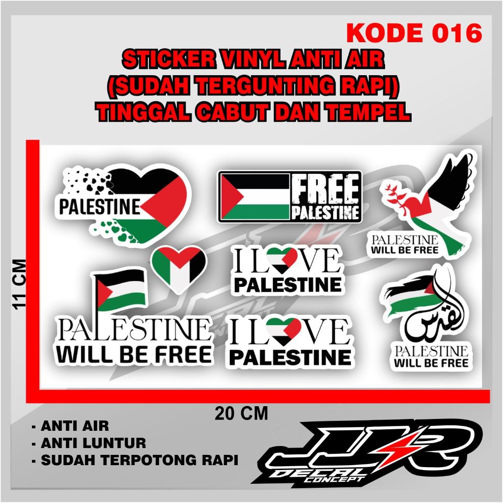 Jual Stiker pack Free Palestine palestina Sudah tercutting rapi cocok ...
