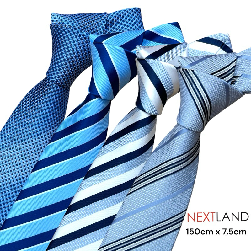Jual NEXTLAND - Dasi Pria Manual 150cm x 7,5cm dasi biru | Shopee Indonesia