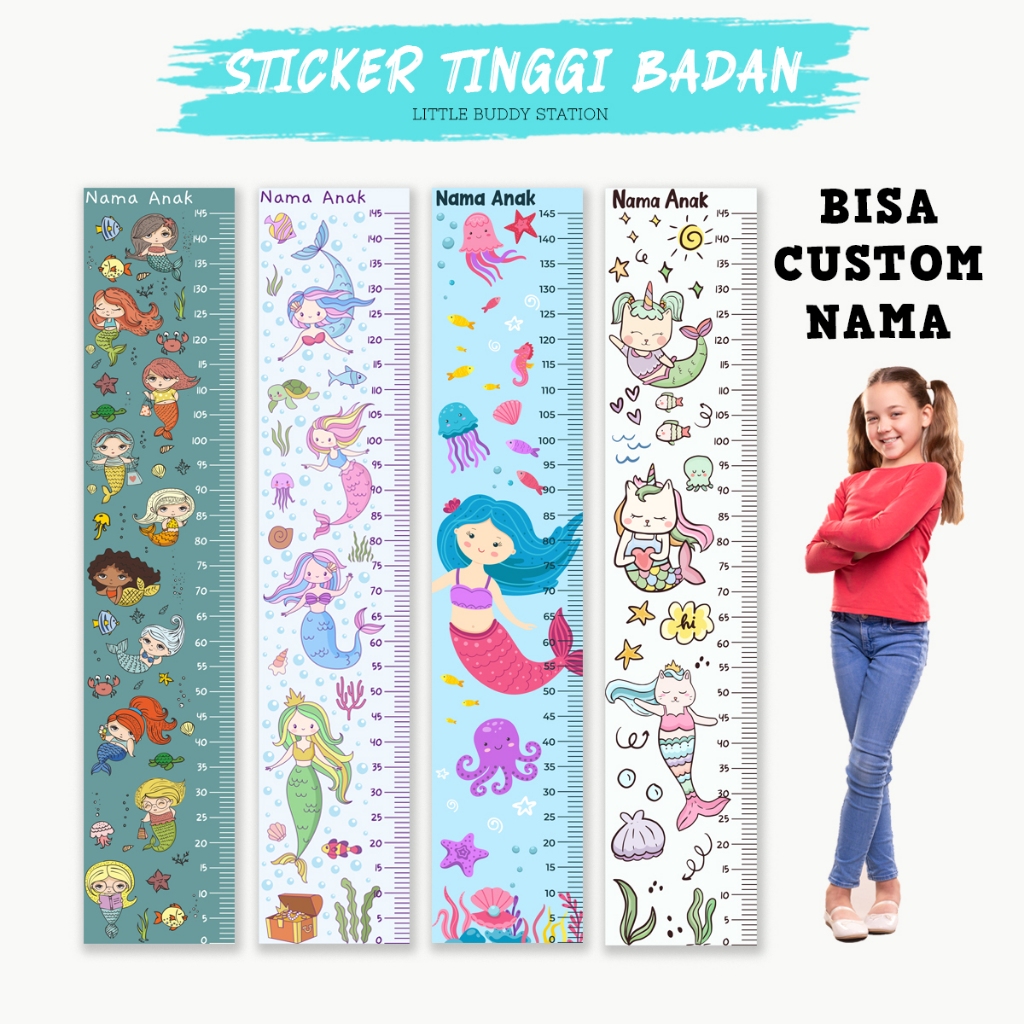 Jual Stiker Pengukur Tinggi Badan Anak SD Dinding Aesthetic - Custom ...
