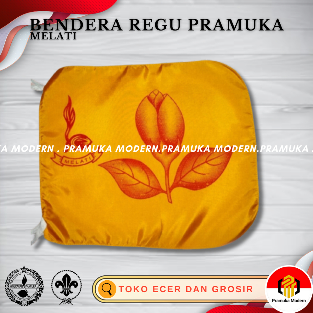 Jual Bendera regu melati / bendera regu putri melati / bendera regu ...
