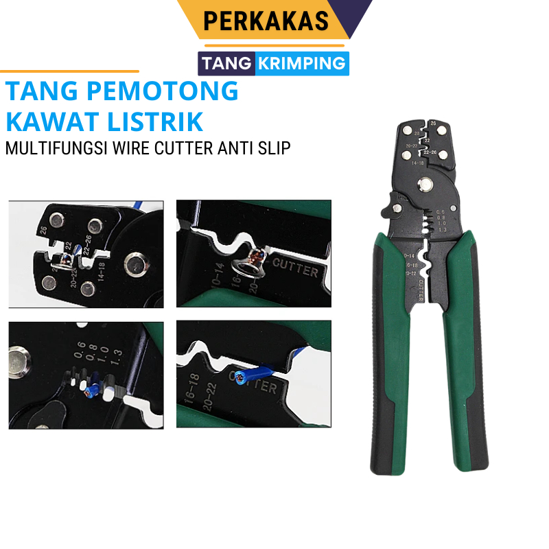 Jual Tang Kupas Crimper Cutter Wire Stripper Plier Pemotong Kawat ...
