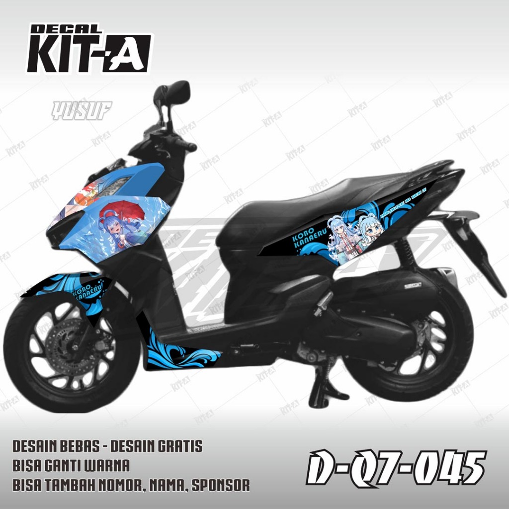 Jual Sticker Decal NEW VARIO 160 design costum Motif Kobo Kanaeru D-Q7 ...