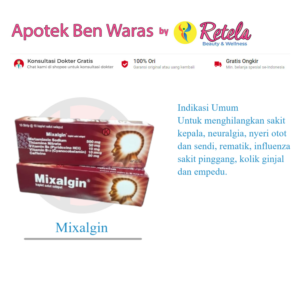 Jual Mixalgin 1 Box 100 Tablet | Shopee Indonesia