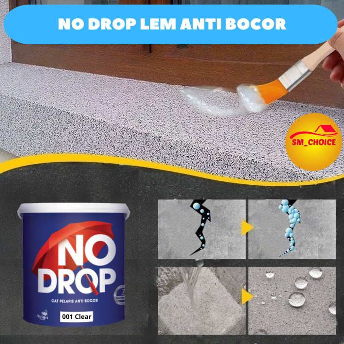 Jual NO DROP LEM ANTI BOCOR TRANSPARAN LEM TRANSPARAN 1kg NODROP 001 ...