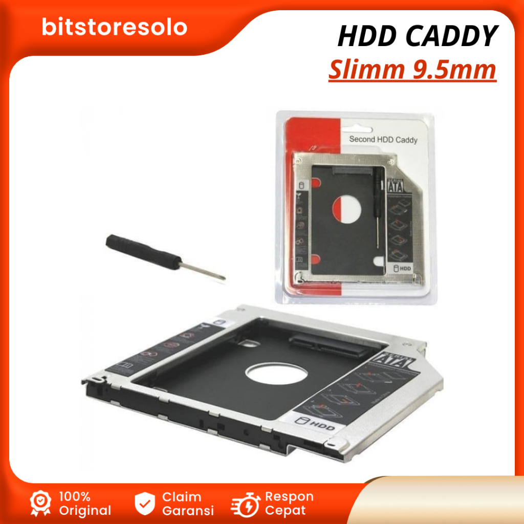 Jual Second HDD Caddy Slim Tipis 9.5mm Sata 2.5 inchi | Shopee Indonesia