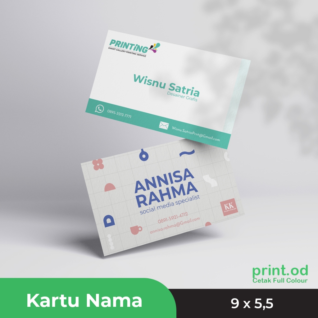 Jual Cetak Kartu Nama I Bussines Card (9x5,5cm) I beragam Pilihan ...