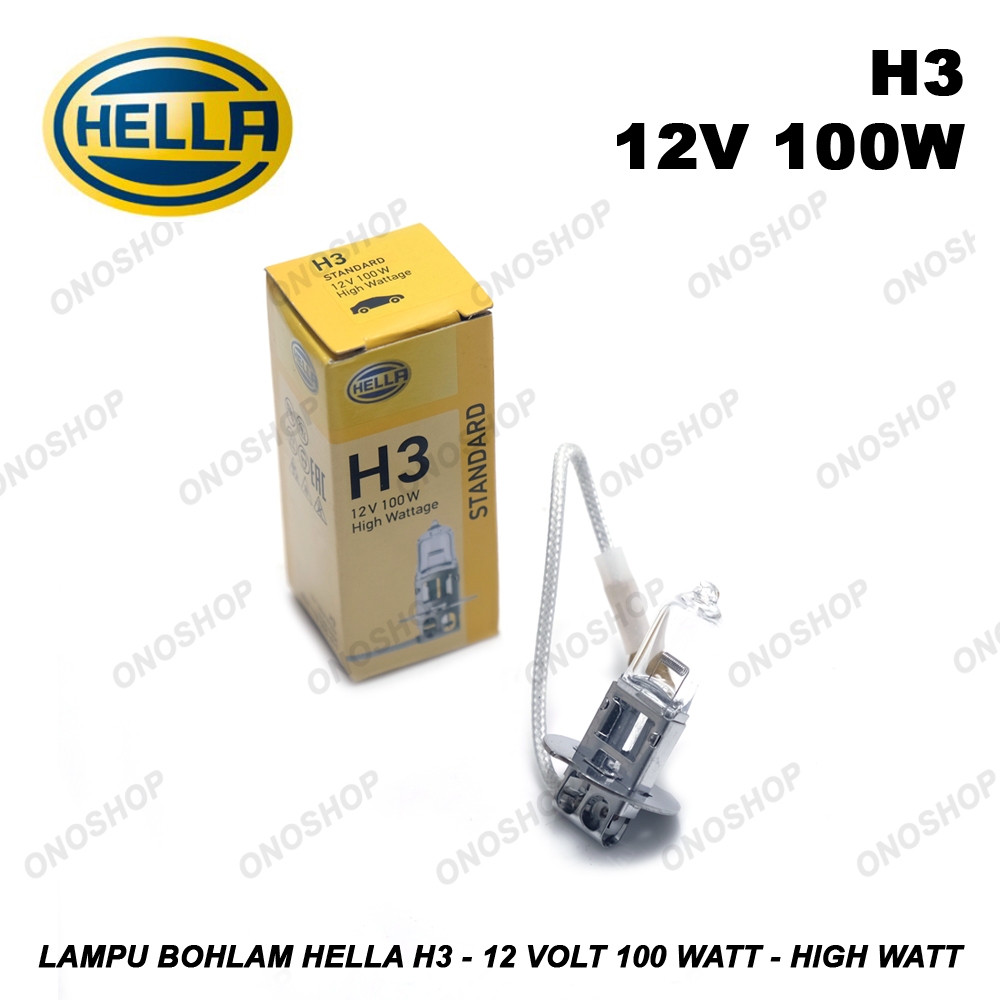 Jual Lampu Bohlam Hella H3 - 12 Volt 100 Watt - High Watt | Shopee ...