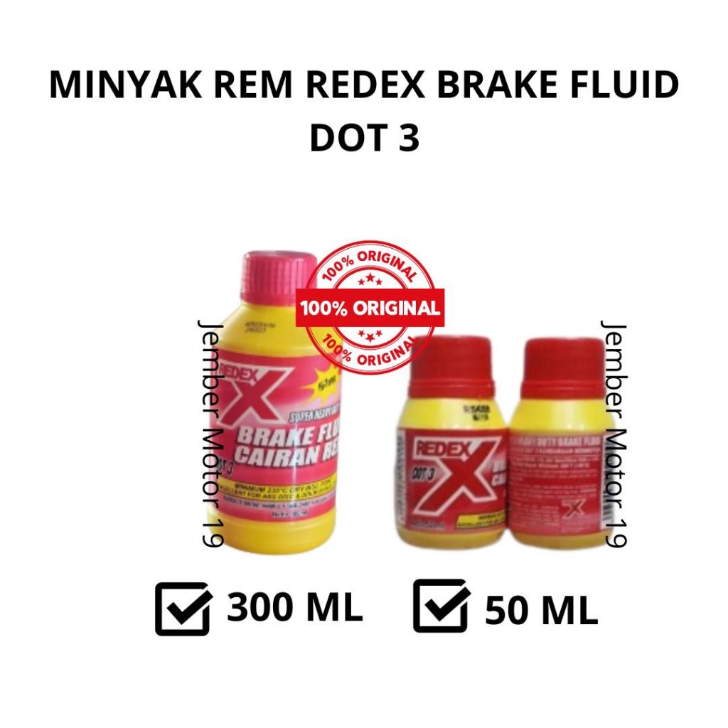 Jual MINYAK REM/ CAIRAN REM REDEX 50 ML DAN 300 ML DOT 3 | Shopee Indonesia