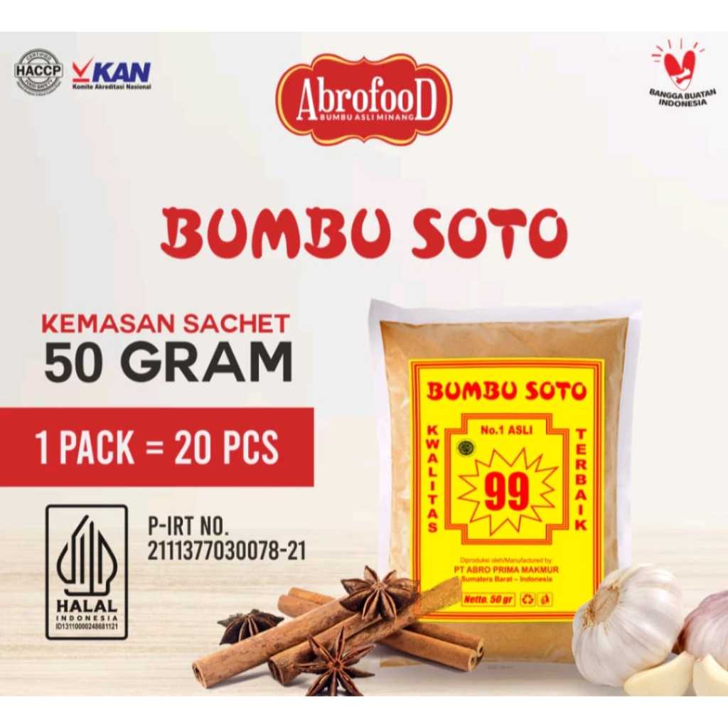 Jual Bumbu soto cap 99 Abadi 50gr - (PC) | Shopee Indonesia