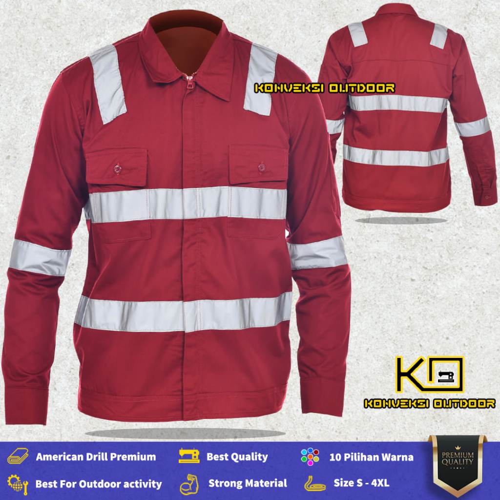 Jual BAJU KEMEJA SAFETY WEARPACK K3 ZIPPER PRIA - Seragam Kerja Dinas ...