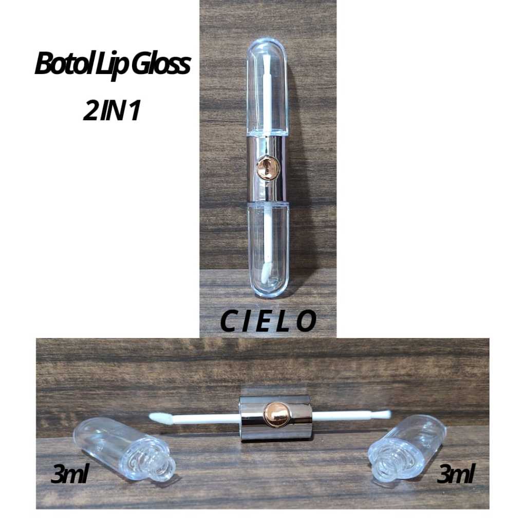 Jual Botol Lip Gloss 2in1 Bibir LipGloss Botol Kosong Lip Balm Botol ...