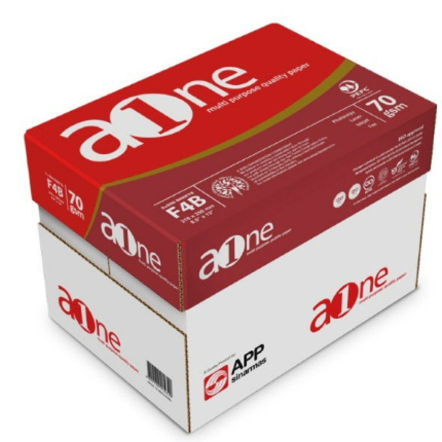 Jual Kertas Hvs F4 70gsm merk Aone 1 Box isi 5 rim / Kertas fotocopy ...