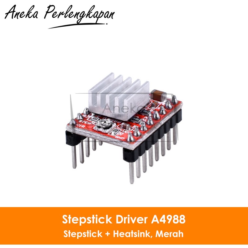 Jual Driver Stepper Motor A4988 + Heatsink for 3D Printer and CNC ...