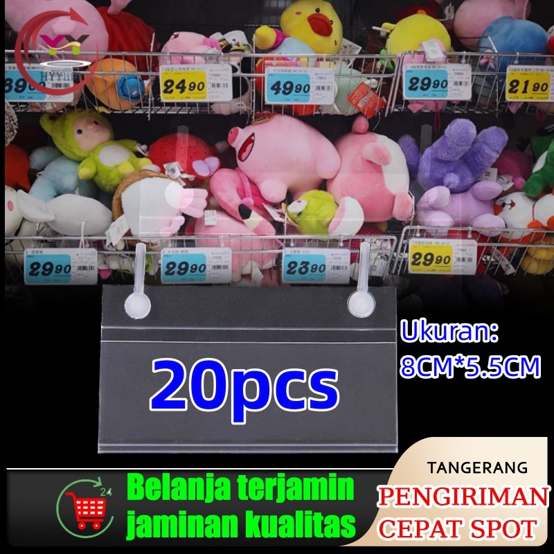 Jual 20pcs Price tag Gantung Label Harga Mika Price Tag Holder | Shopee ...
