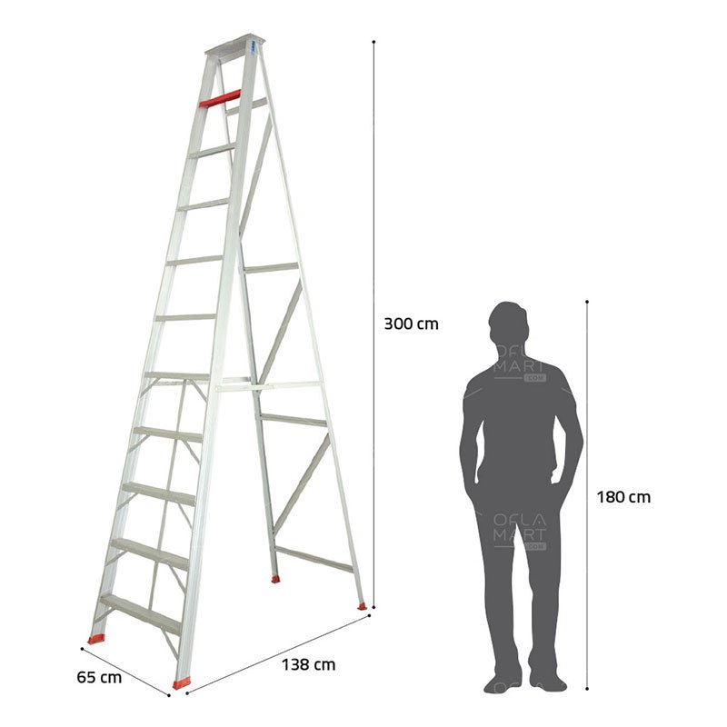 Jual TANGGA ALUMINIUM LIPAT ASS 300 (3M) | Shopee Indonesia