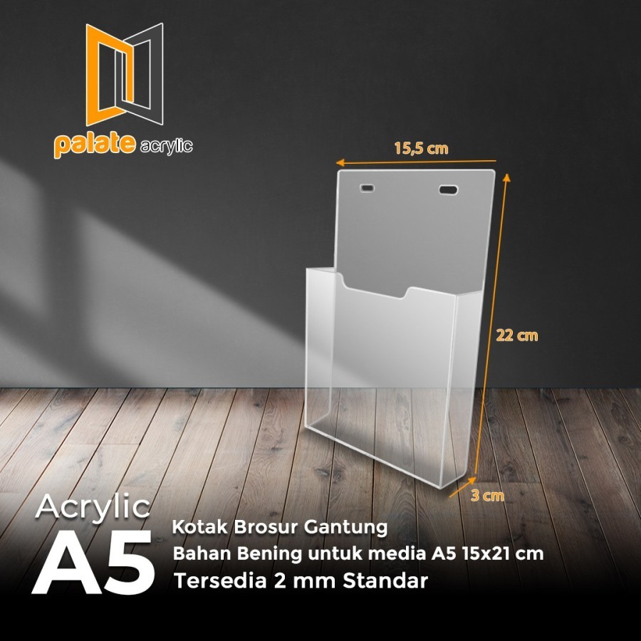 Jual AKRILIK TEMPAT BROSUR / RAK / BOX A5 GANTUNG | Shopee Indonesia