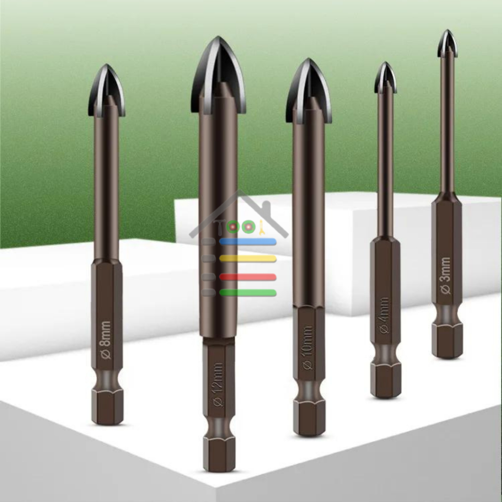 Jual MATA BOR KACA TEMBOK SEGIEMPAT CROSS HEX TILE BITS KERAMIK KACA ...