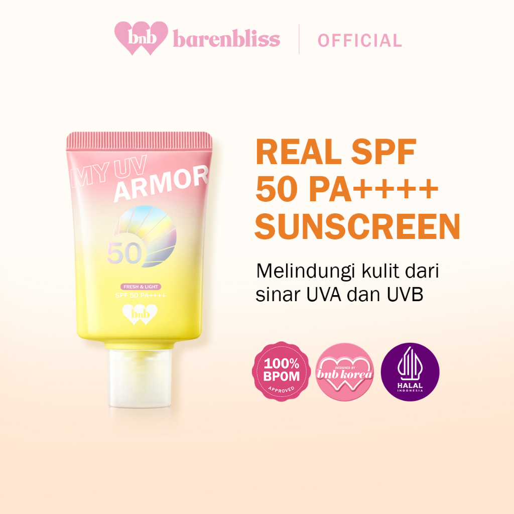 Jual BNB barenbliss My UV Armor SPF 50 PA++++ - Face Sunscreen gel Moisturizer | Shopee Indonesia