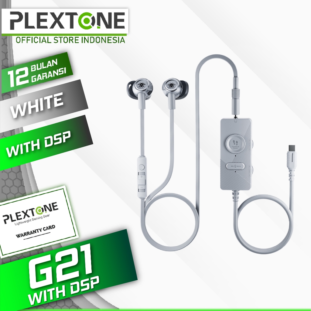 Jual Plextone G21 In-Ear Headset Aluminum Mobile PC Gaming with DSP ...