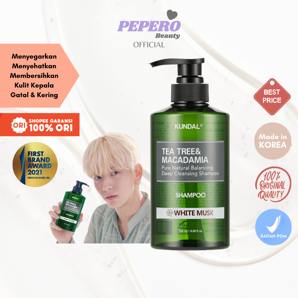 Jual KUNDAL Tea Tree Deep Cleansing Shampoo 500ml - White Musk | Baby ...