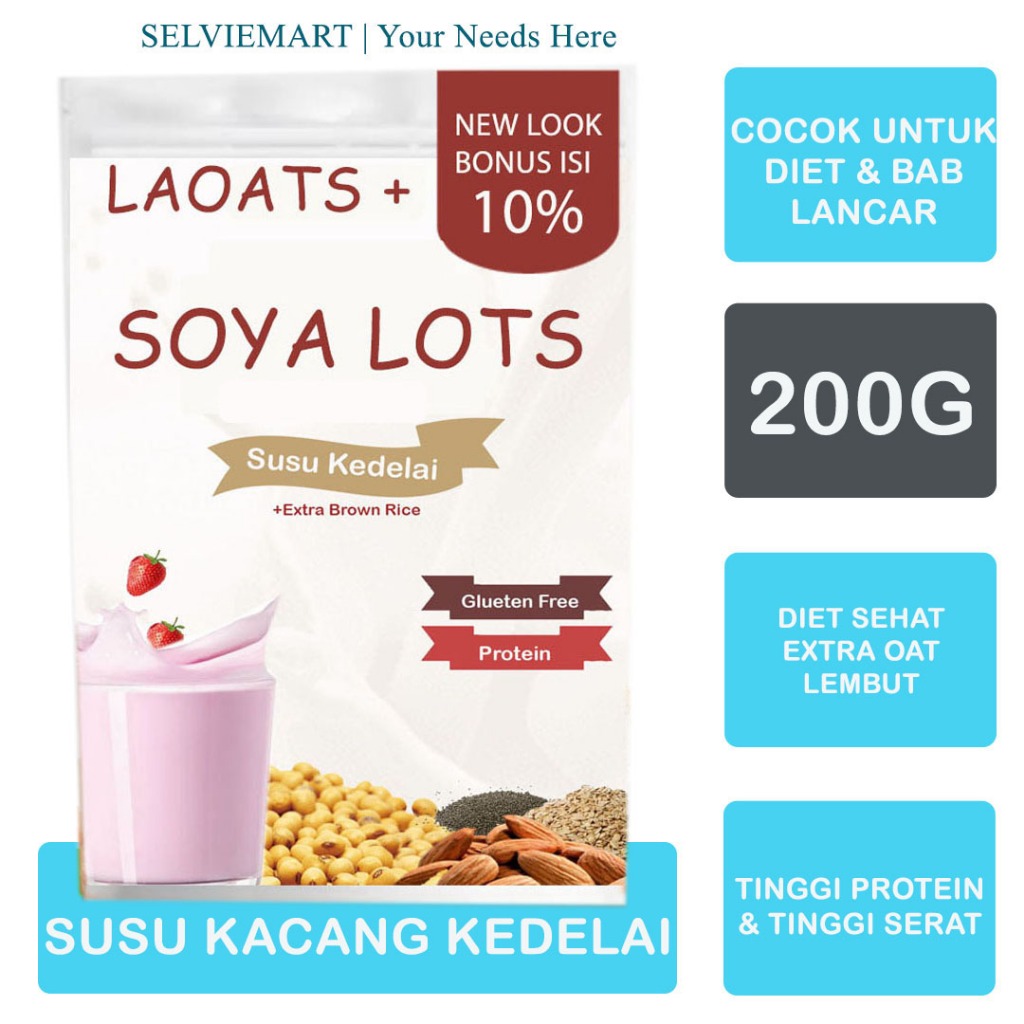 Jual Susu Kedelai Murni Oat Milk Susu Low Fat Rendah Lemak Kedelai ...