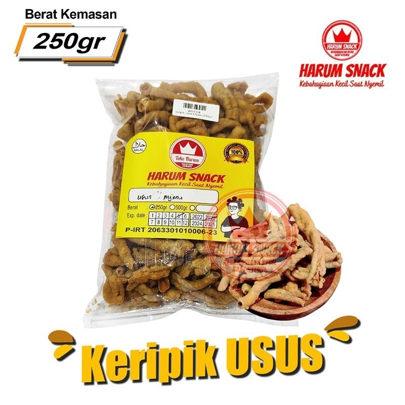 Jual KERIPIK USUS AYAM 250 Gram / USUS KRISPI / USUS CRISPY / USUS ...