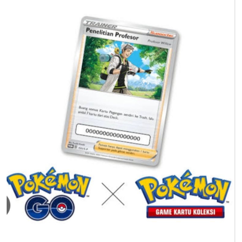 Jual kartu penelitian profesor kode pokemon go x pokemon | Shopee Indonesia