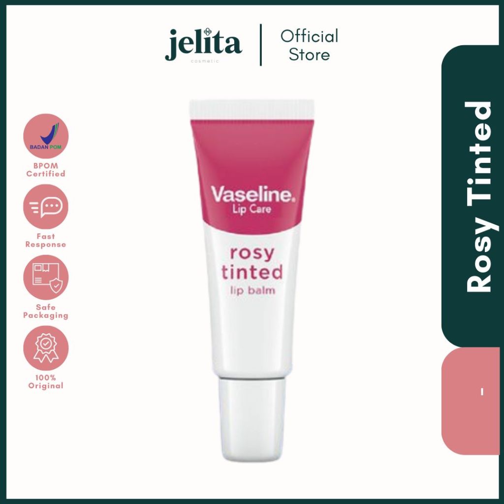 Jual Jelita Cosmetics - Vaseline Lip Balm Pelembab & Pencerah Bibir Rosy Tinted 10g | Shopee ...
