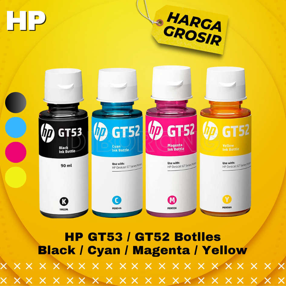 Jual Tinta HP GT51 GT53 GT53XL GT52 Original EcoTank Ink Printer 510 515 550 610 615 | Shopee ...