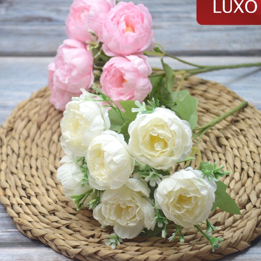 Jual LVPW7324 STOK SIAP 【COD LUXO - Bouquet bunga P96 NAMPEO Mawar Peony Enam Kepala Kombinasi ...