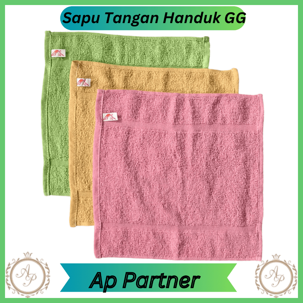 Jual 3 Pcs Sapu Tangan Handuk Gunung Gede Katun Lembut | Handuk Muka ...