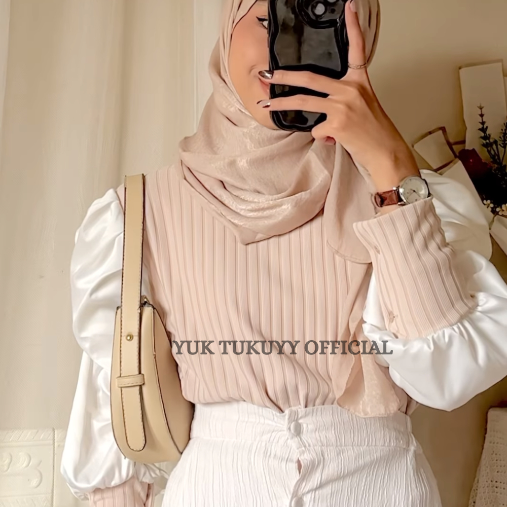 Jual Atasan Aesthetic Blouse Korean Style - Baju Blouse Wanita Terbaru ...