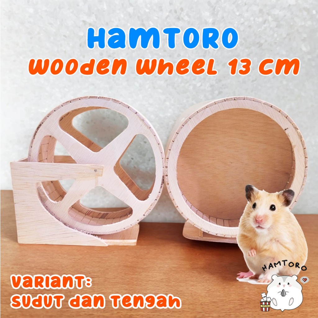 Jual Kincir Wheel Kayu 13cm Hamster Sudut Alami | Shopee Indonesia
