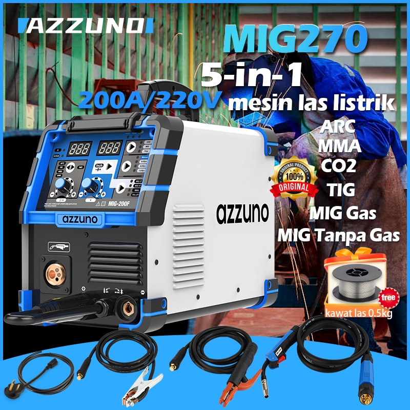 Jual AZZUNO mesin las listrik otomatis argon mesin las travo las 200 Amp mig mma arc tig co2 gas ...